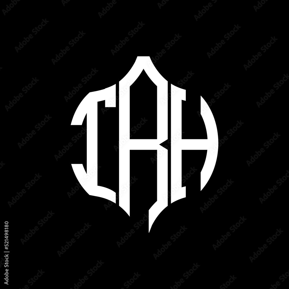 TRH letter logo. TRH best black background vector image. TRH Monogram ...