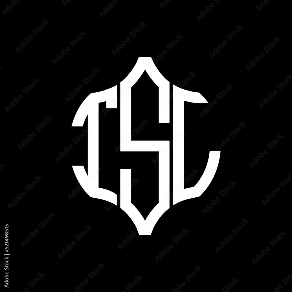 TSL letter logo. TSL best black background vector image. TSL Monogram ...