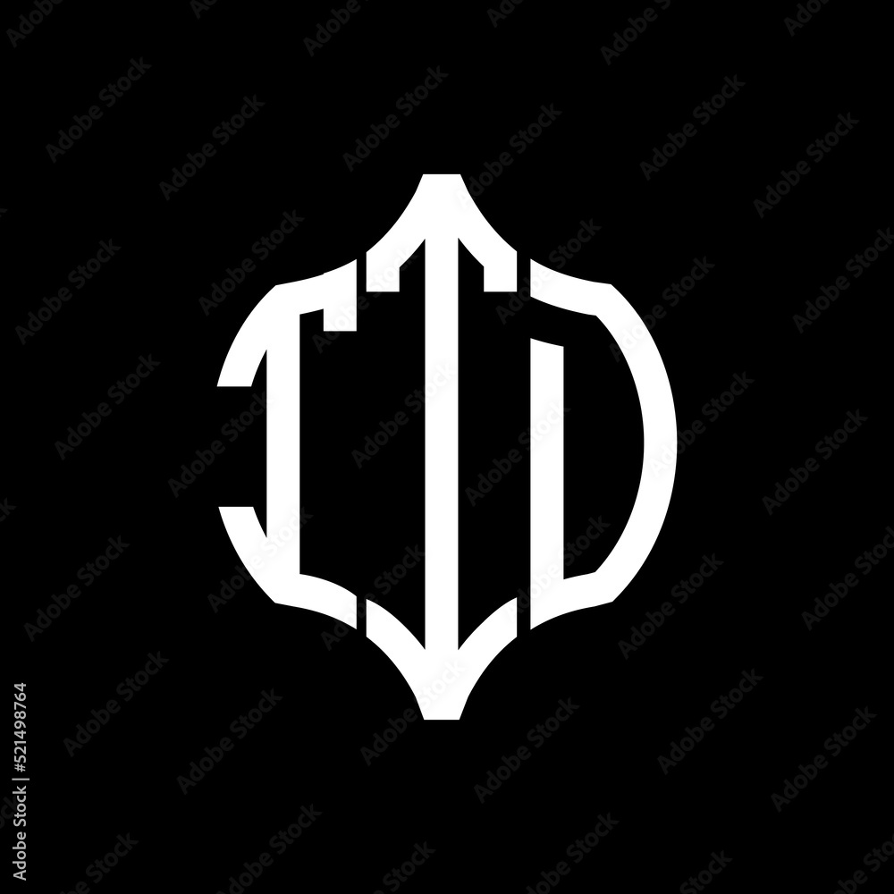 TTD letter logo. TTD best black background vector image. TTD Monogram ...