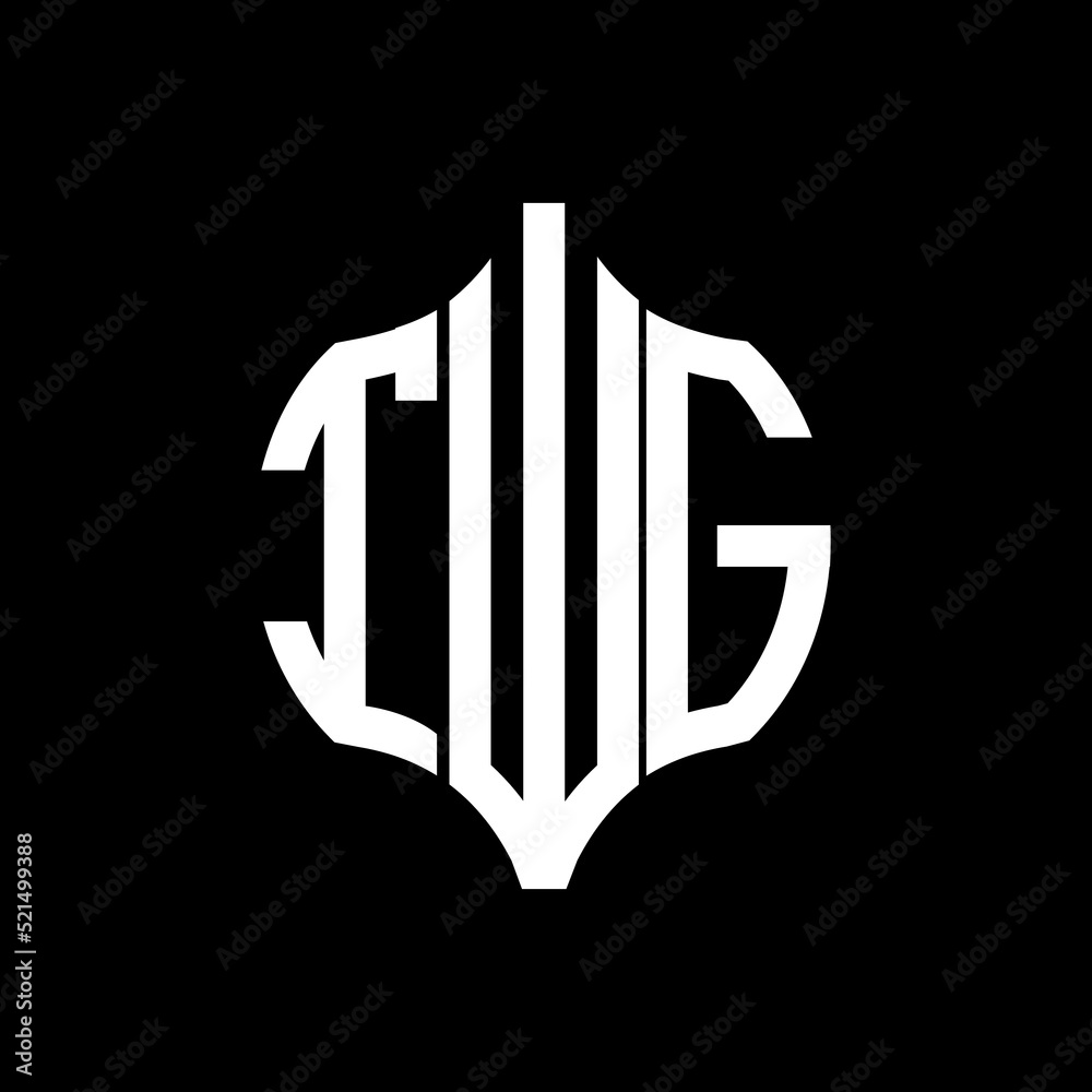 TWG letter logo. TWG best black background vector image. TWG Monogram ...