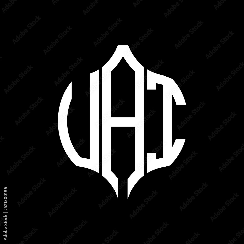 JAI letter logo. JAI best black background vector image. JAI Monogram ...