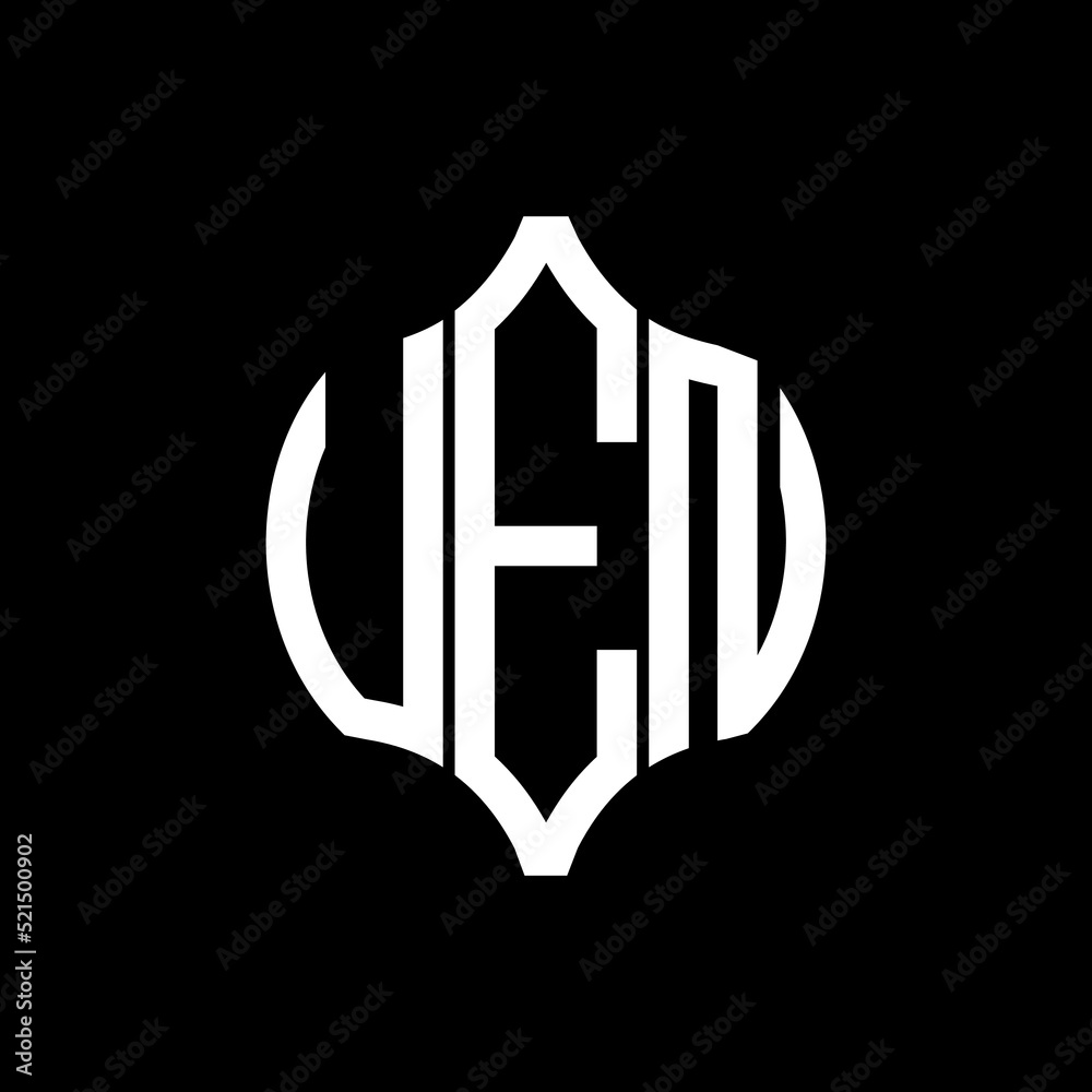 VEN letter logo. VEN best black background vector image. VEN Monogram ...