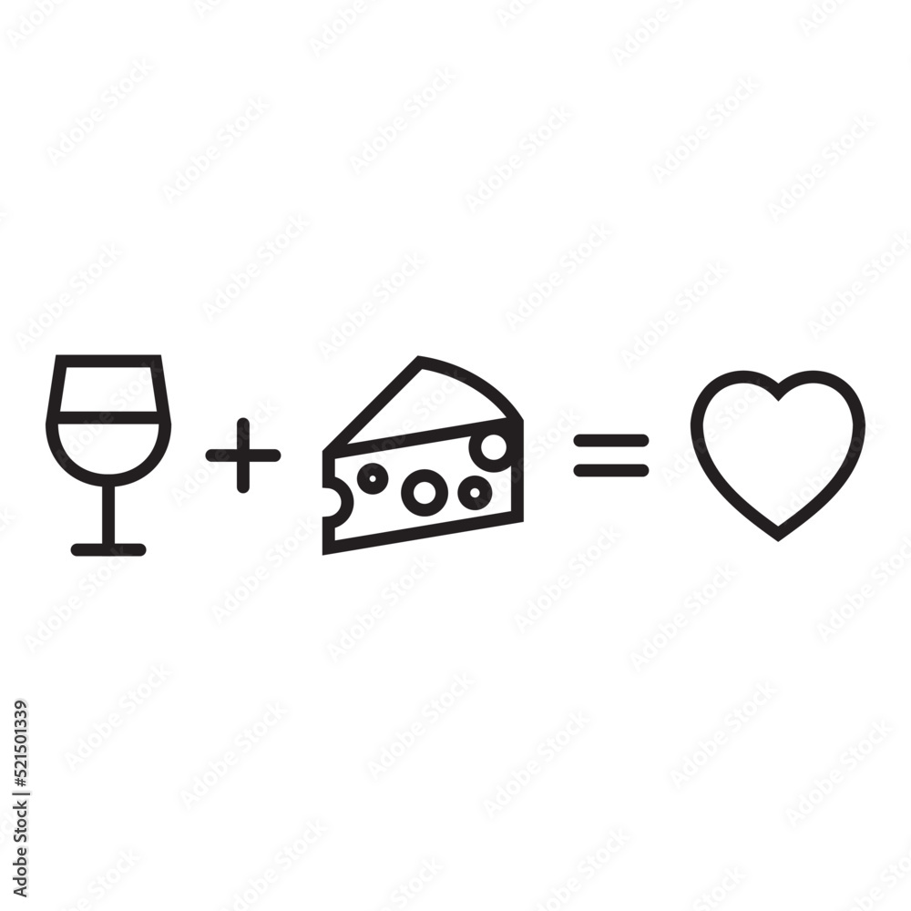formula of good mood:: drink wine , eat cheese , love life: Stock ...