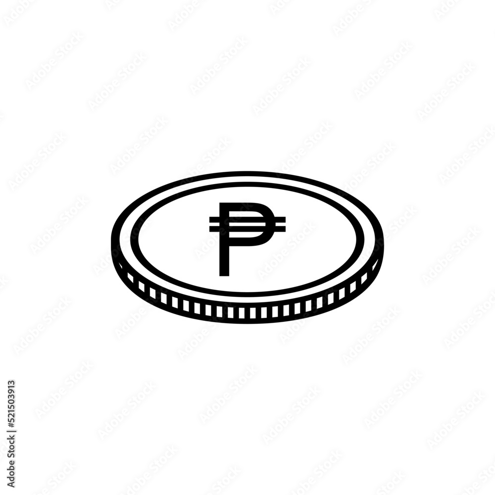Philippine Currency Icon Symbol. PHP, Philippine Peso Coins. Vector ...