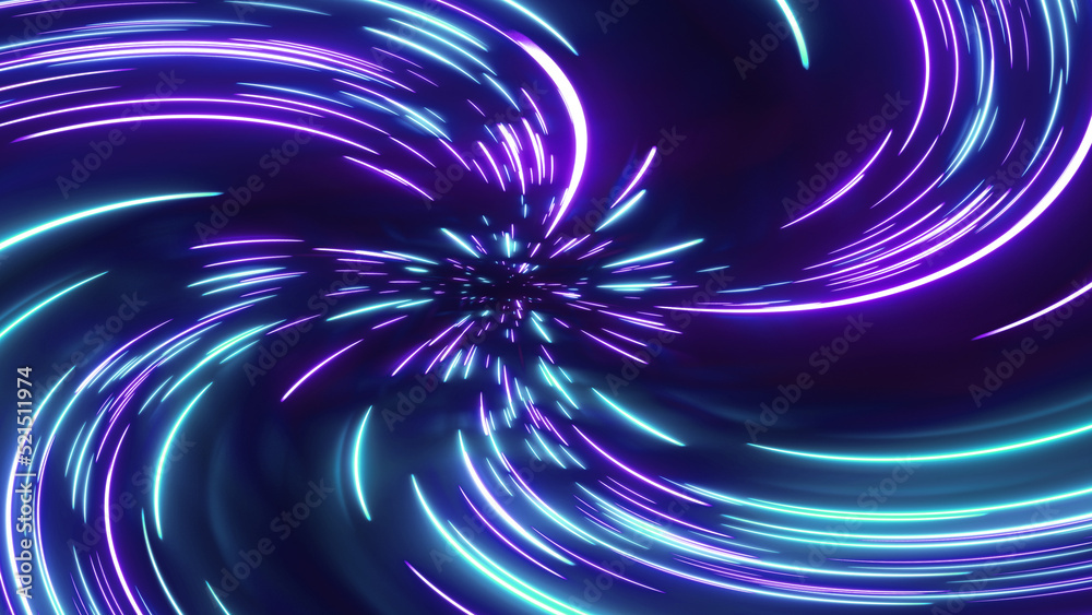 Swirl Hyper Jump Light Speed Lights Neon Colorful Flying High Space ...