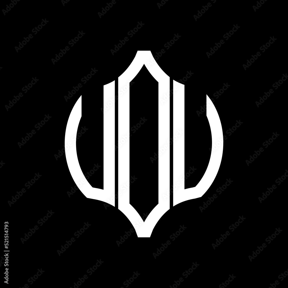 VOV letter logo. VOV best black background vector image. VOV Monogram ...