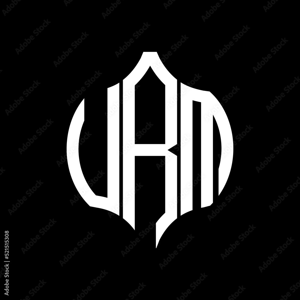 VRM letter logo. VRM best black background vector image. VRM Monogram ...