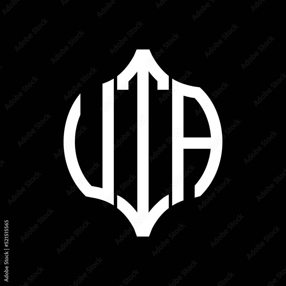 VTA letter logo. VTA best black background vector image. VTA Monogram ...
