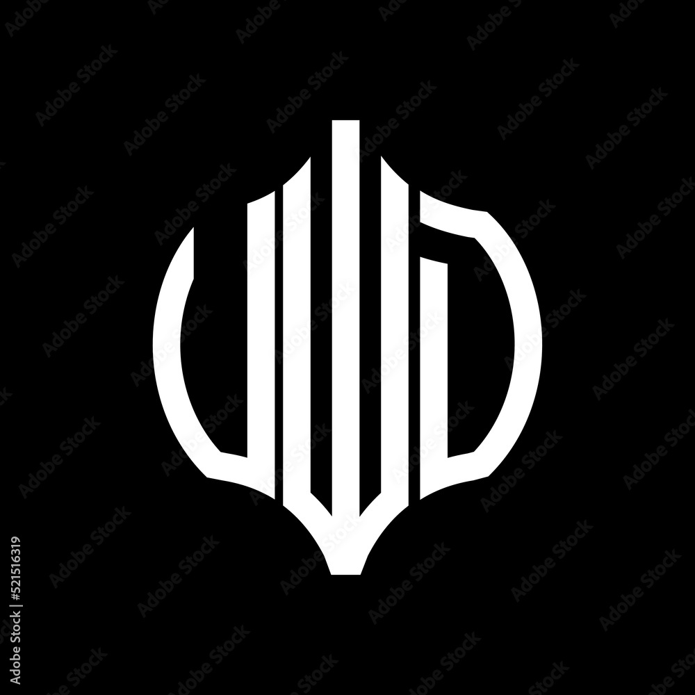 VWD letter logo. VWD best black background vector image. VWD Monogram ...