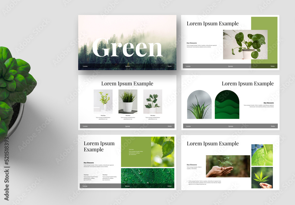 Green Presentation Stock Template | Adobe Stock