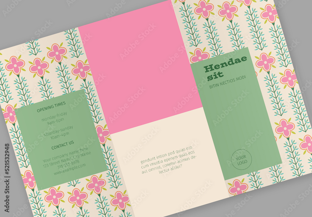 Brochure with Decorative Elements Layout Stock Template | Adobe Stock Brochure with Decorative Elements Layout Stock Template | Adobe Stock