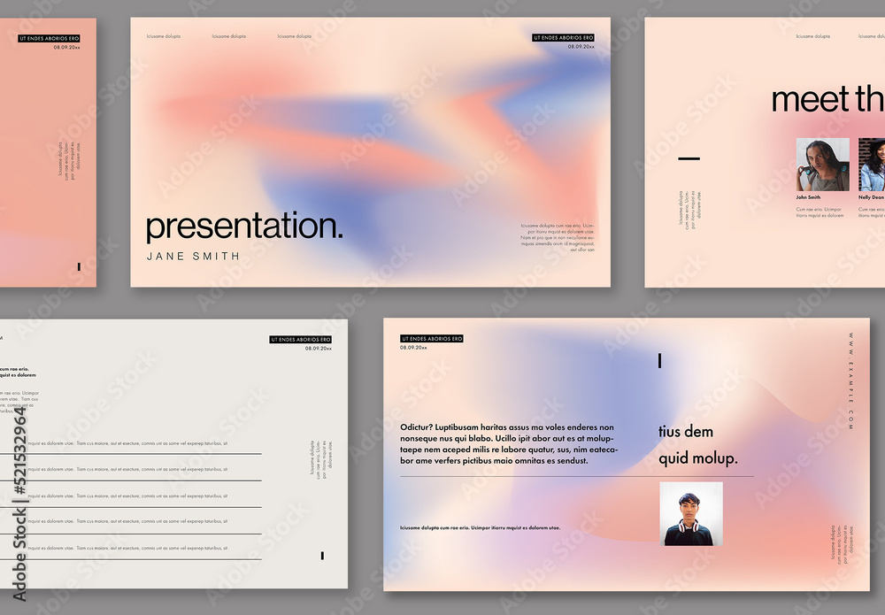 Gradient Presentation Layout Design Stock Template | Adobe Stock