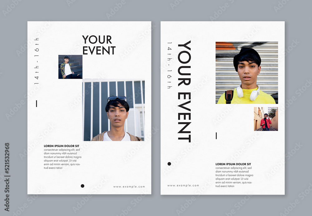 Minimal Black and White Poster Design Stock Template | Adobe Stock