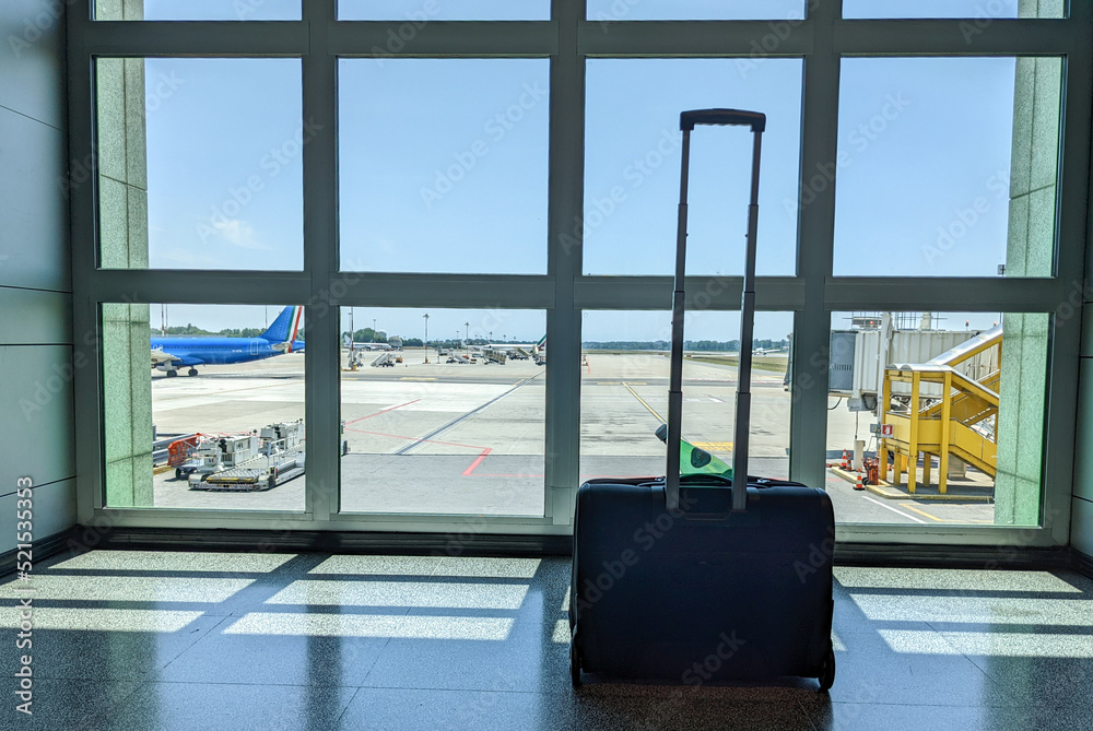 LINATE AIRPORT, ITALY - CIRCA JUNE 2022: airport operations in the ...