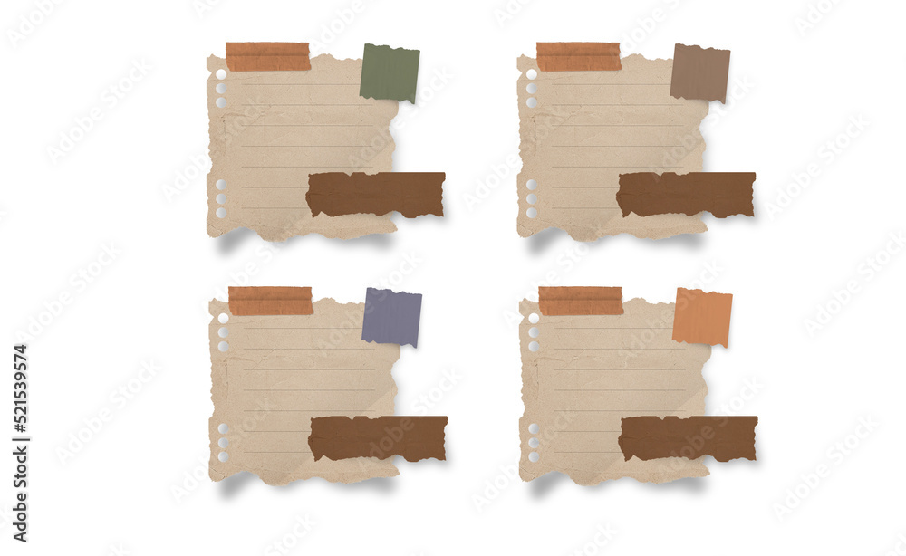 Text box design with old note paper Stock Photo | Adobe Stock