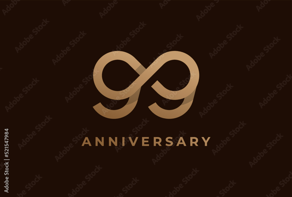 Number 99 Logo, Number 99 with infinity icon combination, can be used ...
