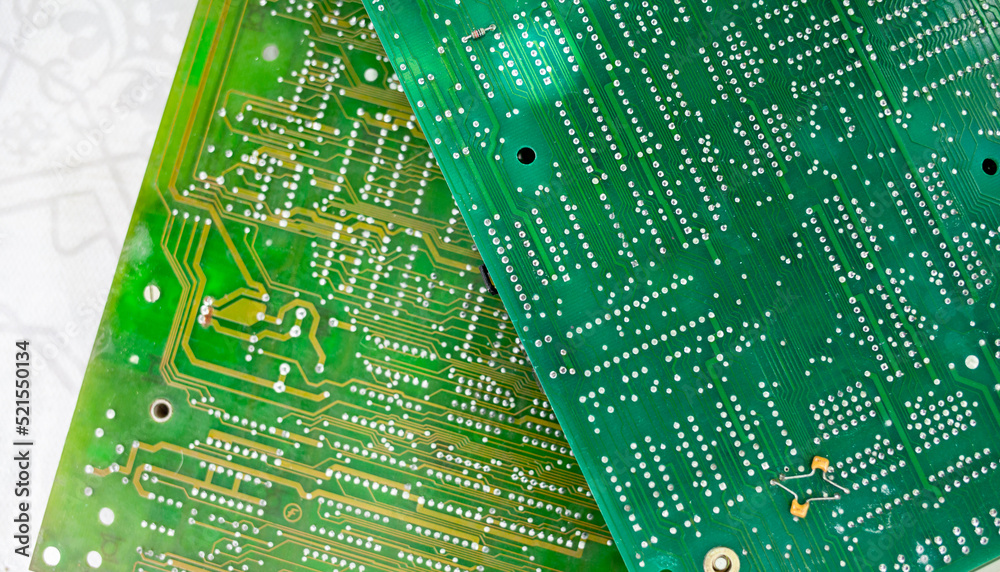 Old computer chips that are out of order. Not working microshops with ...