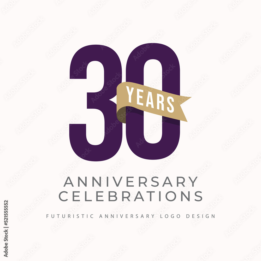 30 years anniversary celebrations logo concept Stock Vector | Adobe Stock