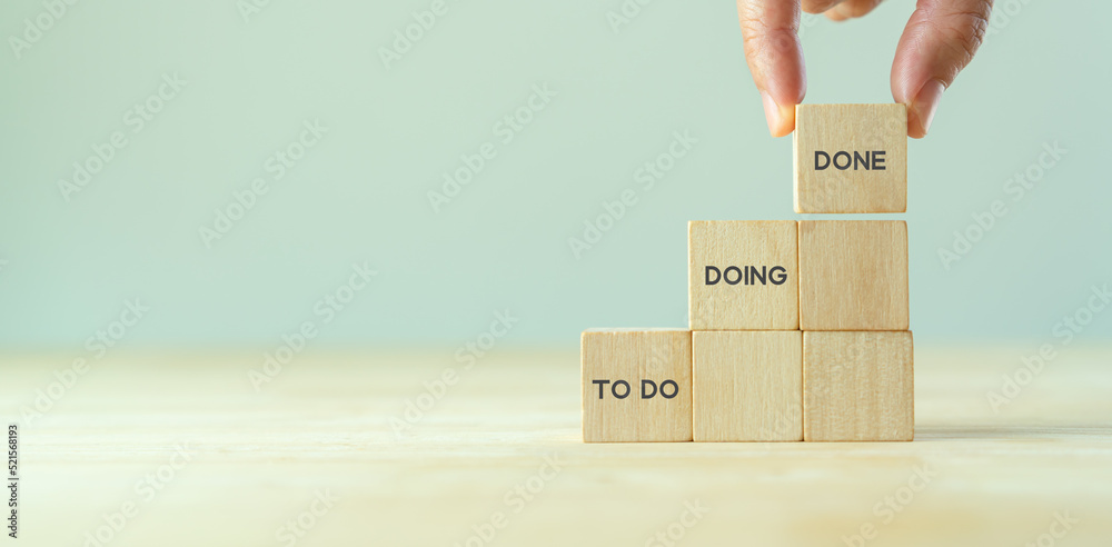 Work tracking concept; TO DO, DOING, DONE. Kanban board tools for ...