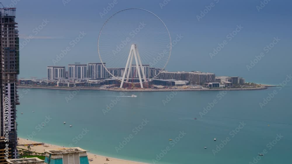 Day Time lapse of futuristic Dubai city high rise building from Dubai ...