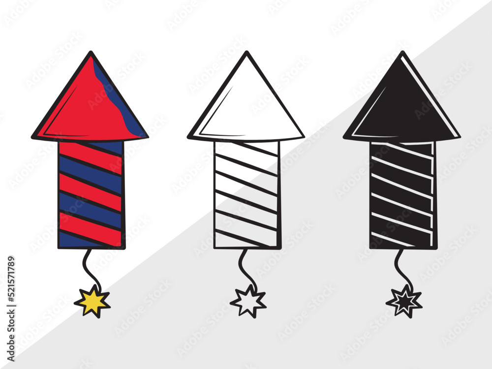 Fireworks SVG Cut File |Fireworks Rocket Svg | Fireworks Svg | 4th Of ...