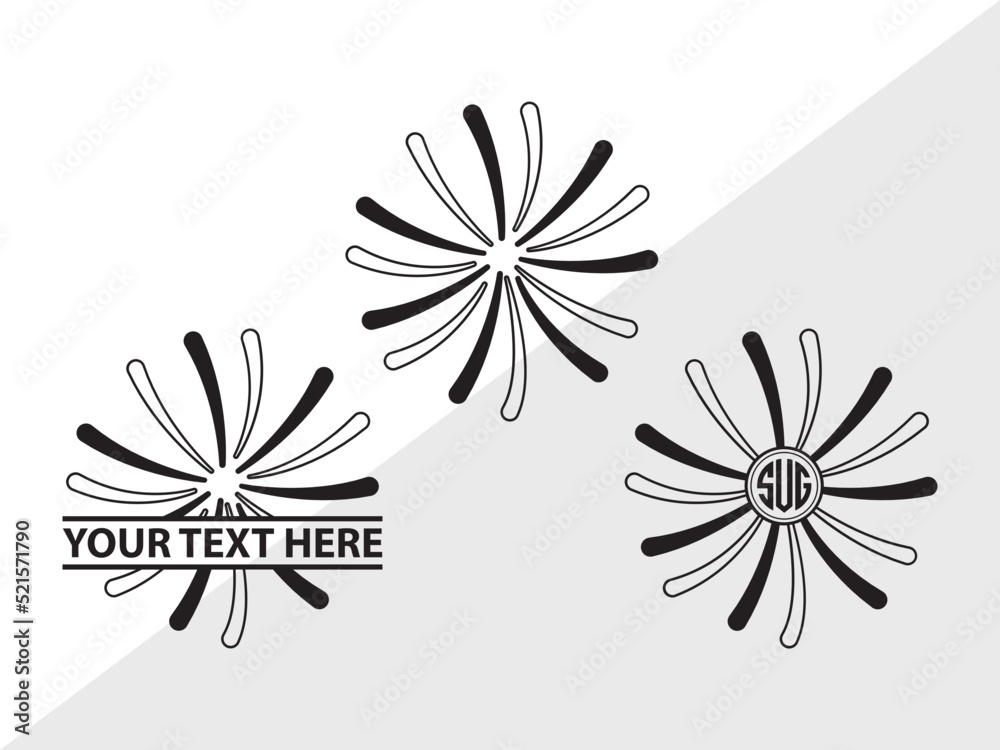 Fireworks Monogram SVG | Fireworks Rocket Svg | Fireworks Svg | 4th Of ...