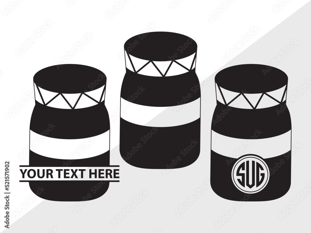 Mason Jars Monogram SVG | Bottle Svg | Jar Svg | Jam Bottle Svg | Mason ...