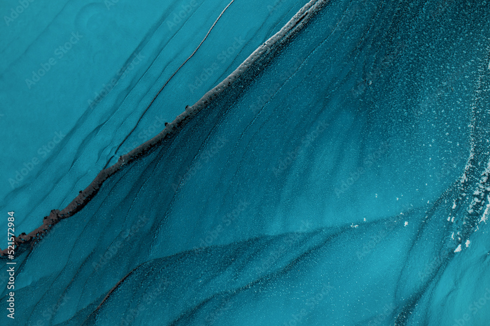 Ink, abstract, sea painting. Colorful liquid ink technique water ...