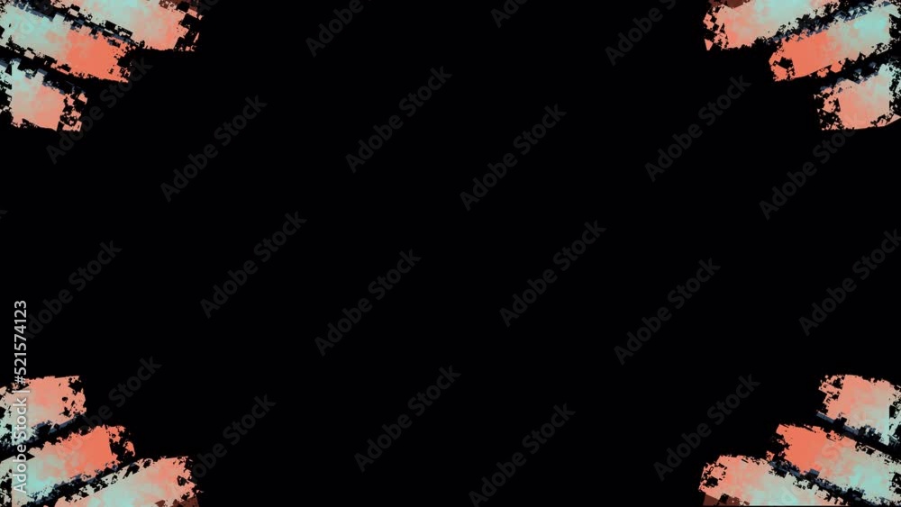 4K. abstract motion 4conner rectangle glitch wiggle movement render by ...