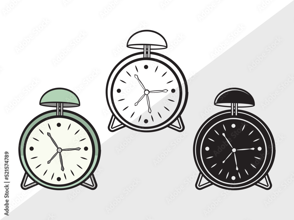 Alarm Clock SVG Cut File | Alarm Svg | Clock Svg | Time Svg | Morning ...