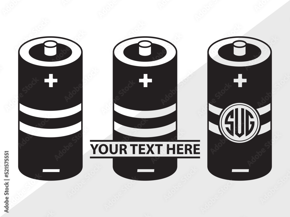 Battery Monogram SVG | Electric Battery Svg | Energy Battery Svg ...