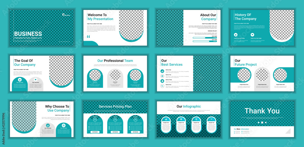 business presentation infographic template set. use for keynote ...