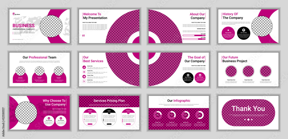 business presentation infographic template set. use for keynote ...