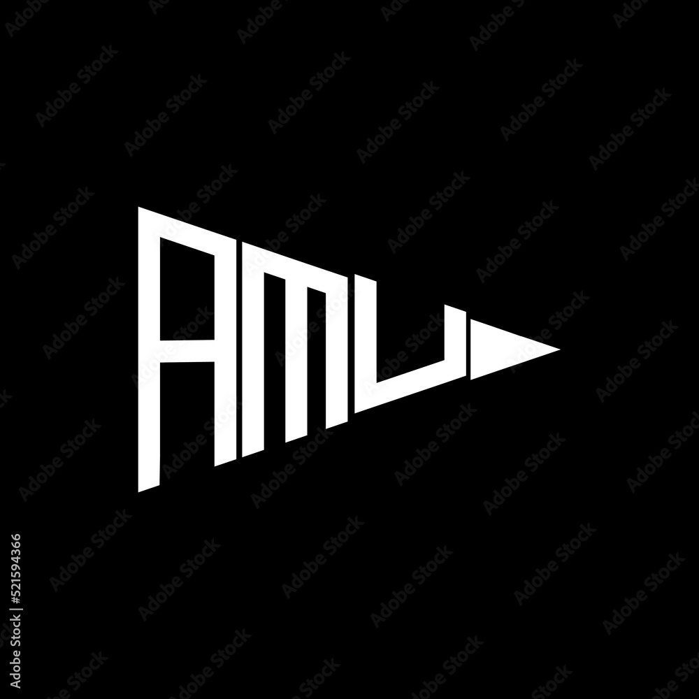AMU letter initial creative logo design template vector illustration ...