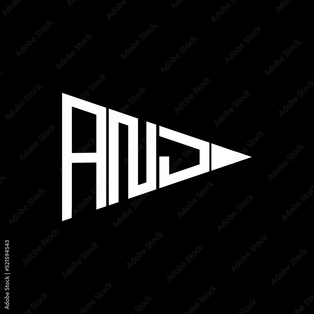 ANJ letter initial creative logo design template vector illustration ...
