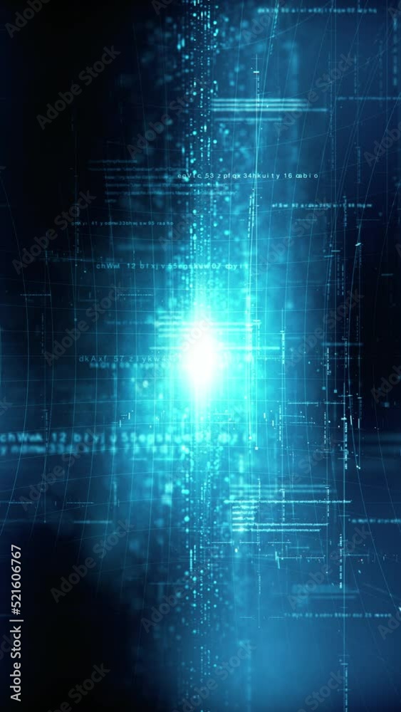 Vertical screen Format : Futuristic abstract de-focus Metaverse data ...