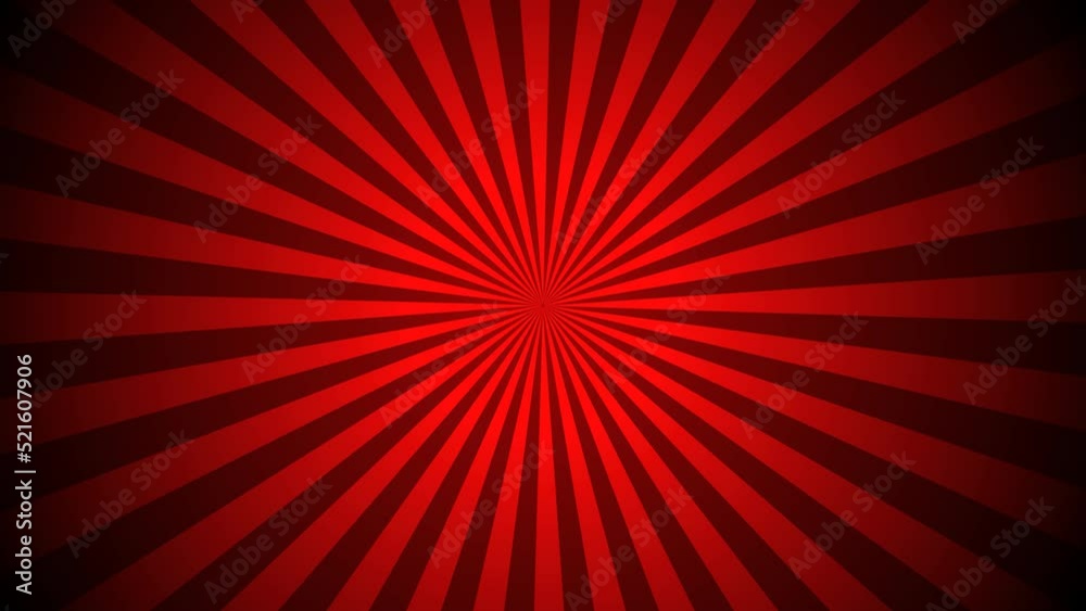 Loop animation of rotating red concentration lines, effect background ...