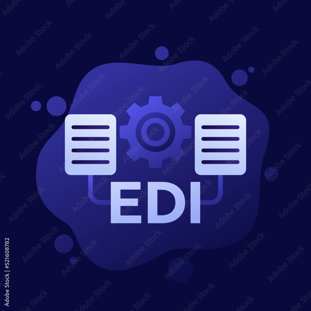 EDI, Electronic Data Interchange vector design Stock Vector | Adobe Stock