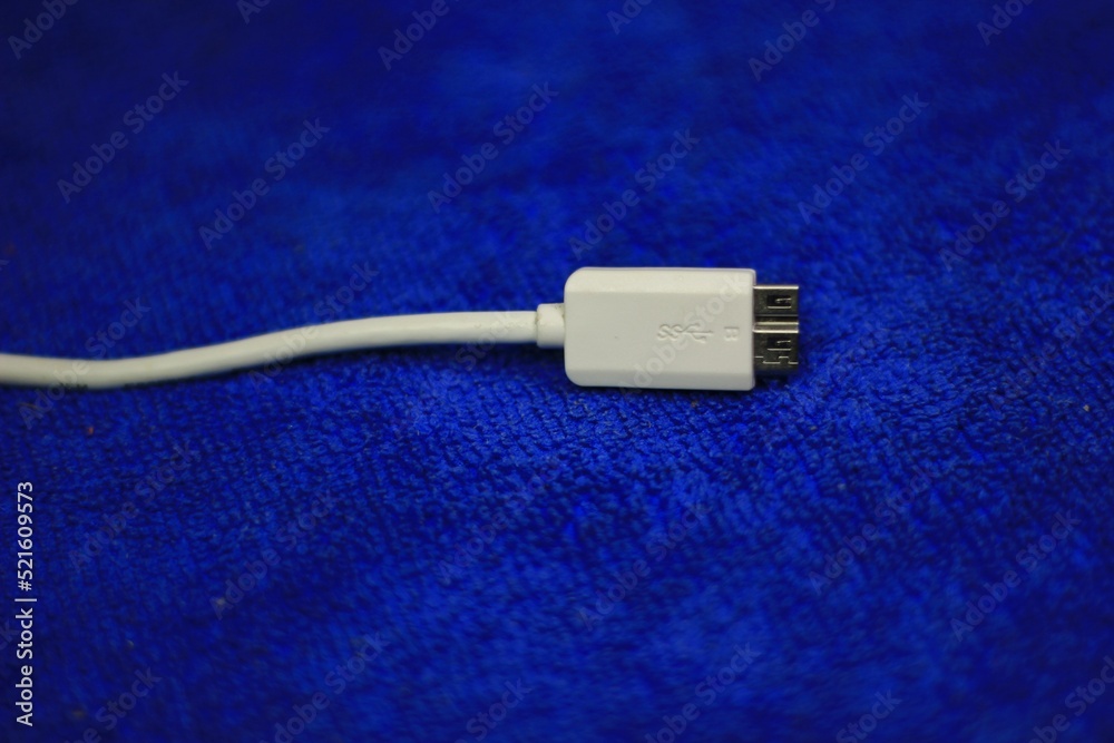 usb 3.0 Micro type B plug of External Hard Disk (HDD) Stock Photo ...