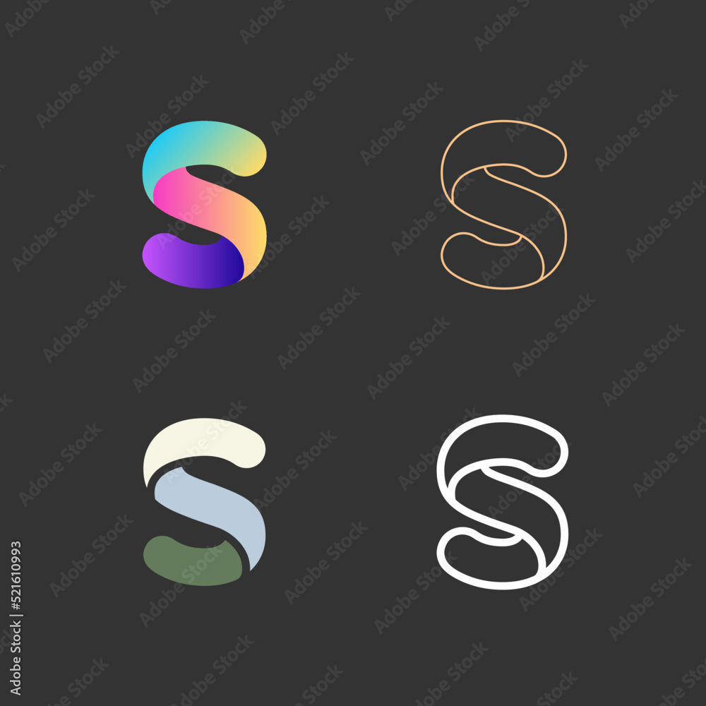 Vector collection of logos from 4 letter S. Application icon design ...