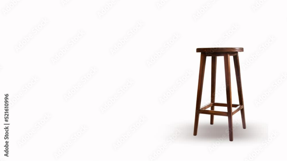 Stool on a transparent background, alpha channel Stock 비디오 | Adobe Stock