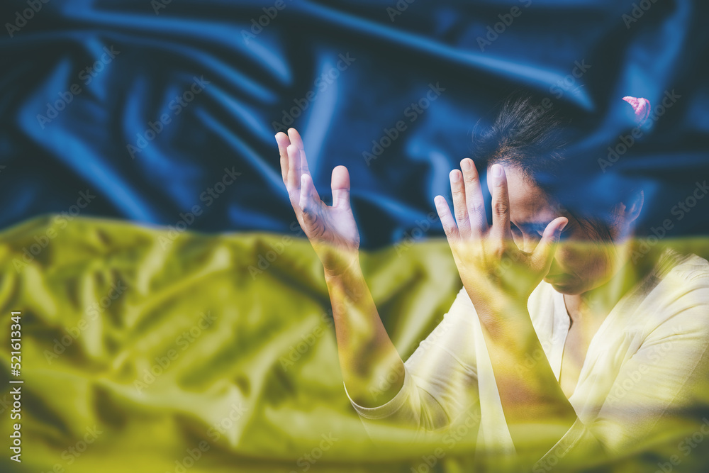 Pray for Ukraine, flag Ukraine. Russia vs Ukraine stop war. Pray ...