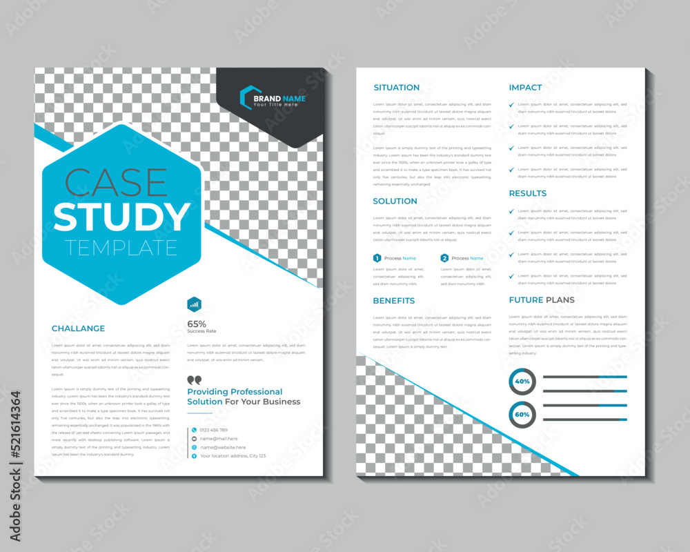 Corporate, clean, modern, creative case study design template with ...