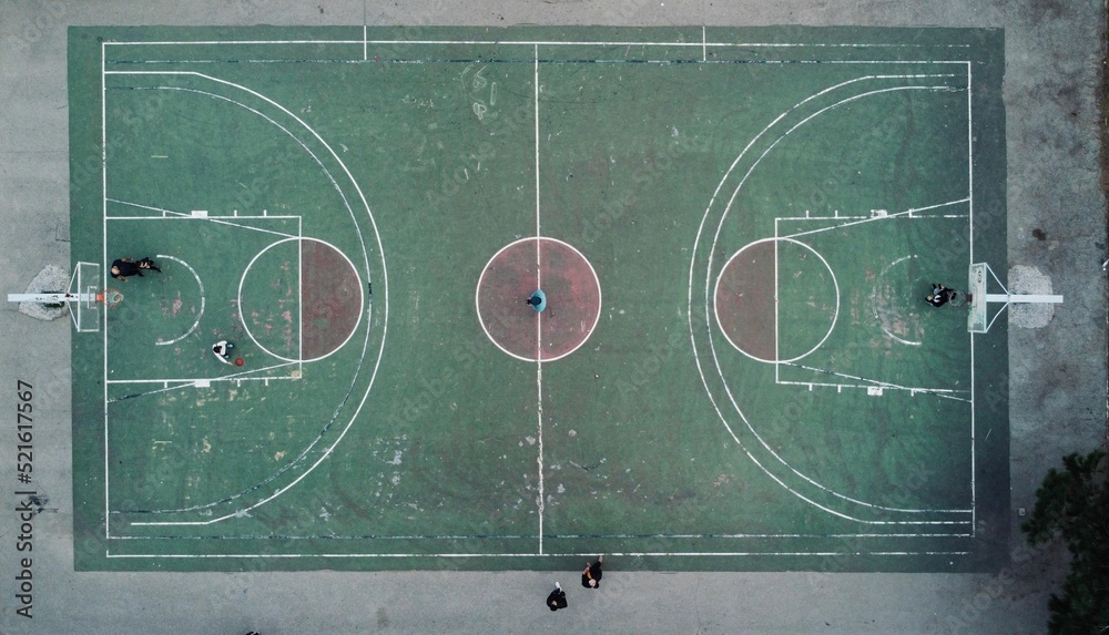 Outdoor Basketball Court Aerial