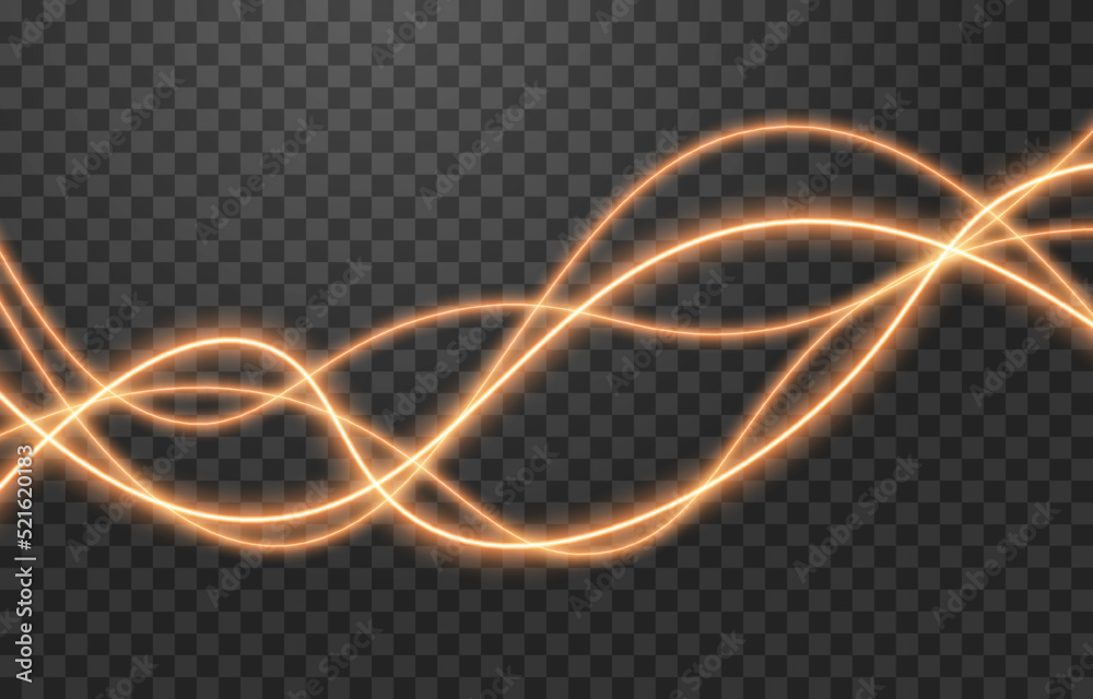 Vector glowing light lines. Glowing spiral. Neon light, light effect ...