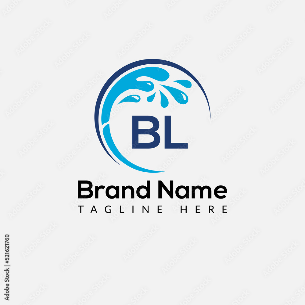 Maid Cleaning Logo On Letter BL. Clean House Sign, Fresh Clean Logo ...