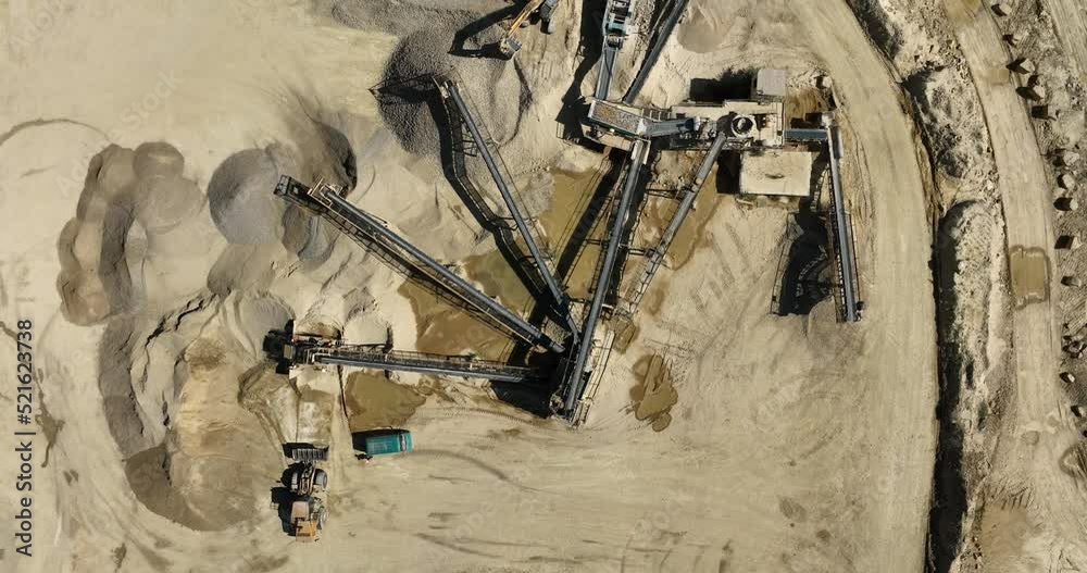 Dolomite Factory Plant Aerial View. Producing materials for ...