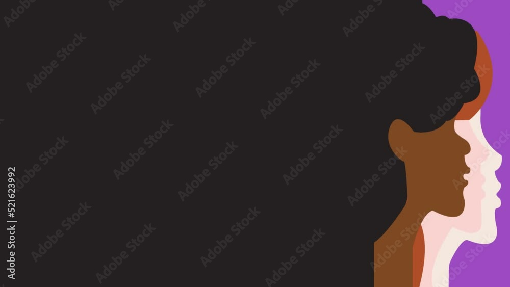 Animated of women's equality day and diversity with animation ...