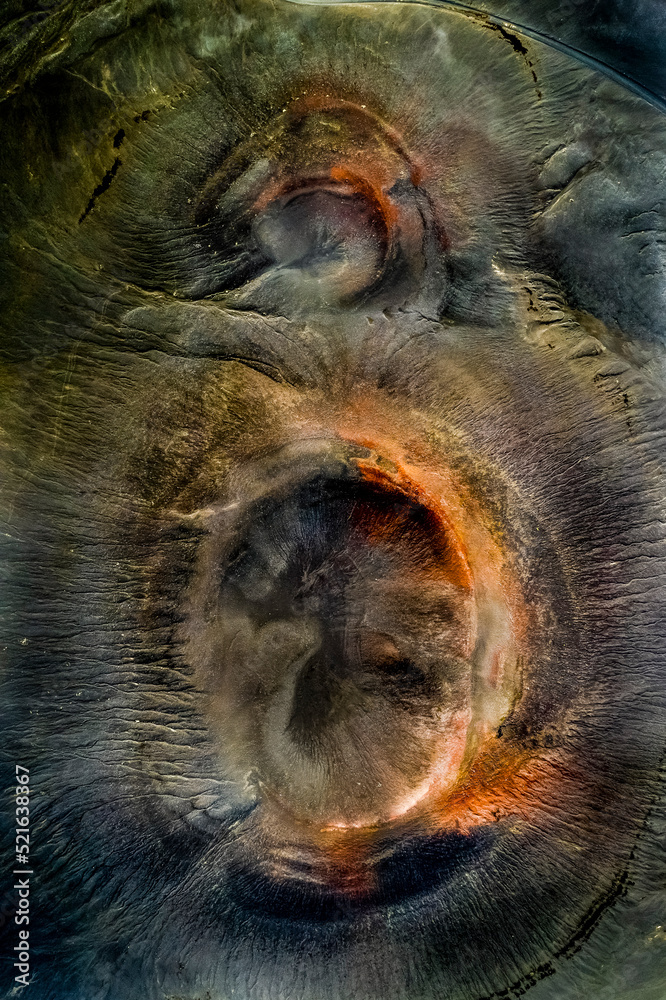 Aerial top down view of a volcano in Iceland. Stock Photo | Adobe Stock