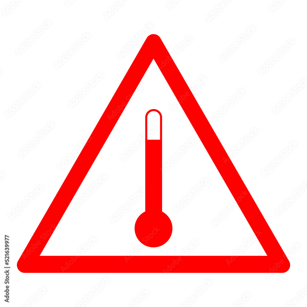 High Temperature Symbol Sign, Vector Illustration, Isolate On White ...